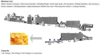 China Rosted Nestle / Kelloggs Bulk Oats Cereal Corn Flakes Processing Line with CE ISO9001 for sale