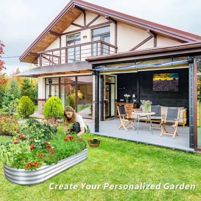Chine Lit de jardin galvanisé à double couche en argent moderne à vendre