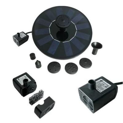 중국 Outdoor Garden Pool Water Floating Black Solar Fountain Pump with 18cm Panel Diameter 판매용