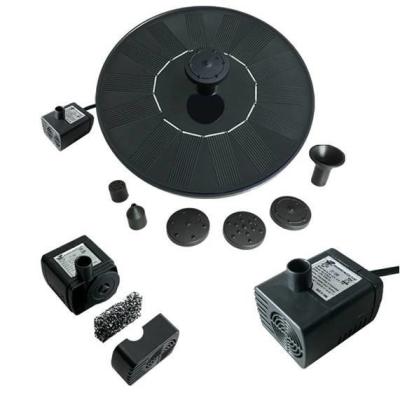 중국 Outdoor Garden Pool Water Floating Black Solar Fountain Pump with 18cm Panel Diameter 판매용