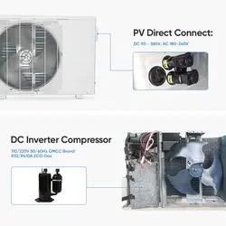 Κίνα 18000Btu Solar Power Air Conditioner AC/DC Hybrid Inverter with Capacity btu 18000Btu προς πώληση