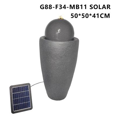 중국 Garden Solar Water Pump Fountain in Marble Black with Max Flow 250L/H Efficiency 판매용