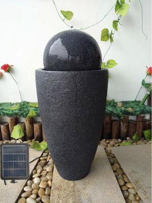 중국 Garden Solar Water Pump Fountain in Marble Black with Max Flow 250L/H Efficiency 판매용