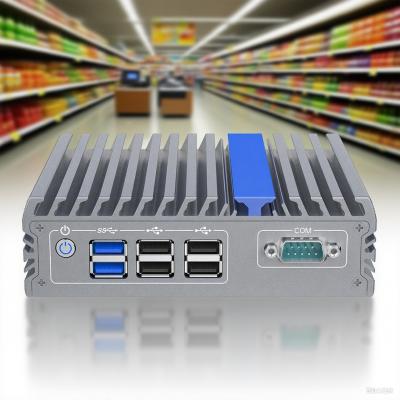 China DIN-Rail J3710 Quad Core Fanless Mini Computer with Wide Voltage for Industrial Control for sale