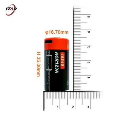 중국 16340개의 리튬 이온 배터리 전자적 팬들을 위한 700mAh 2.59Wh 3.7 볼트 판매용