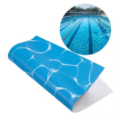 China 1.2m 1.5mm Vinyl Rolling PVC Swimming Pool Liner Fabric 1000D 2000GSM Anti Microbial for sale