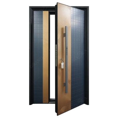 China Top Grade Classical Security Stainless Steel Single Swing Entry Door External Main Front Entry Stainless Steel Security Doors for sale