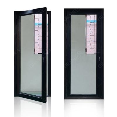 China Good Sealing Performance Thermal Insulated Aluminum Swing Glass Door Hinged Single Double Doors French Style Front Casement Door for sale