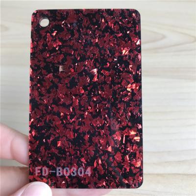 중국 반짝이 아크릴 시트 검정 빨강 얇은 플렉시 유리 4x8ft 크기에 맞게 잘라 판매용