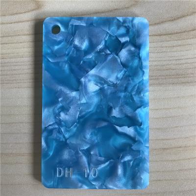 Chine GV décoratif de 2.5-15mm de feuilles acryliques bleues en plastique de perle pour la planche à découper à vendre