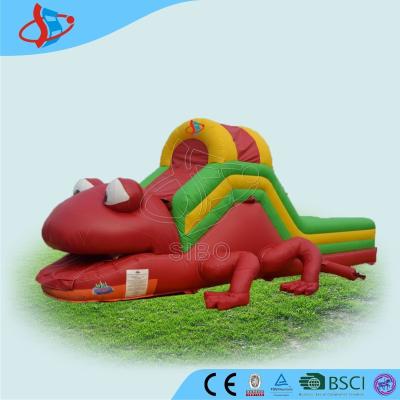 中国 カエルの子供の裏庭の膨脹可能なプールのスライドの金庫 8*3.7*3m 販売のため
