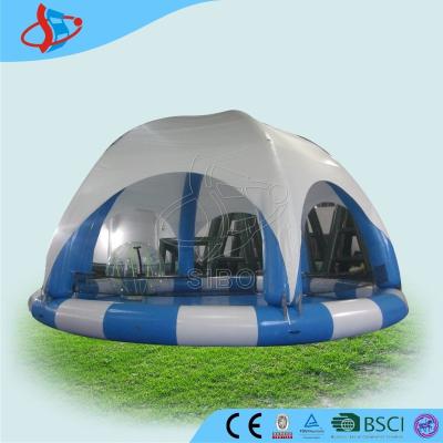 Cina Blu basso e bianco 10 metri di stagno e tenda gonfiabili rotondi, giochi di divertimento gonfiabili in vendita