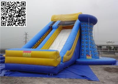 Cina I prodotti gonfiabili emozionanti blu del PVC asciugano l'arrampicata combinata dello scorrevole di slittamento per il centro commerciale in vendita