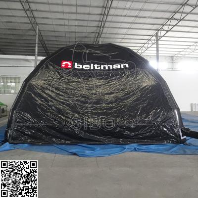 Cina Tende gonfiabile di evento della cupola nera tenda gonfiabile impermeabile della bolla di 0.9mm + di 0,6 in vendita
