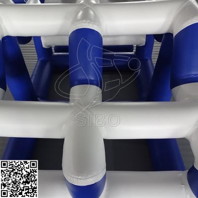 Cina Ostacolo gonfiabile del parco dell'acqua del PVC del galleggiante della scala combinata del doppio con il ODM/OEM in vendita