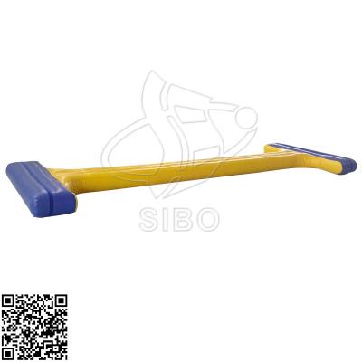 Cina Blu gonfiabile commerciale del gioco del parco dell'acqua del giocattolo gonfiabile lungo con giallo in vendita