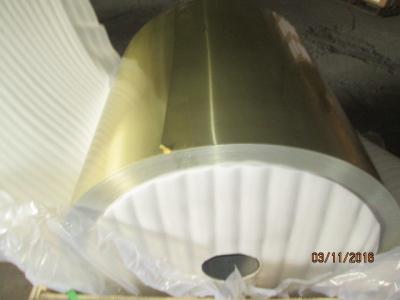중국 에어 컨디셔너 0.115mm 다른 폭을 위한 황금 에폭시 입히는 알루미늄 탄미익 지구 판매용
