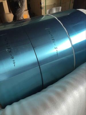 중국 파랑, 에어 컨디셔너를 위한 황금 에폭시 입히는 알루미늄 탄미익 지구 0.095MM 다른 폭 판매용