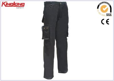 Cina Pantaloni del nero del poliestere del cotone con le tasche per gli uomini, il nero dei pantaloni del lavoro in vendita