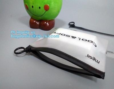 Chine La tirette zip-lock de PVC de glisseur inférieur transparent de gousset met en sac avec tenir la boucle, sac biodégradable de tirette de glisseur, fermeture éclair de glisseur à vendre