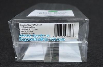 China biologisch afbreekbare douane die de zelfklevende opppp bopp pe vierkante plastic zakken van de bodem duidelijke verpakking, cellopolypropyleen drukken Te koop