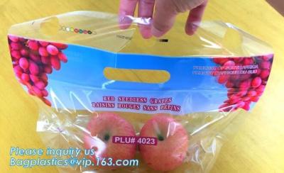 China cpp Druckschieberzipverschlussgemüsefruchttasche, Traubenverpackung sackt Verpackentasche der frischen Traube, Lebensmittelkonservierungsschieber ein zu verkaufen