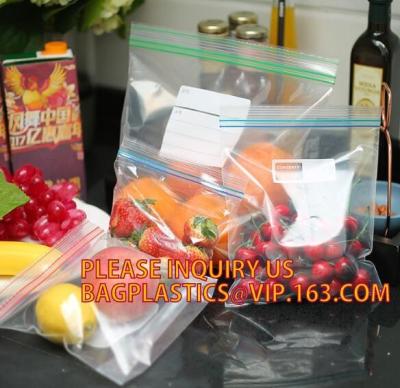 중국 각종 색깔 ldpe 주문 플라스틱 지플락 부대, 상자, 방수 슬라이더 지퍼 바륨을 가진 LDPE 지퍼 냉장고 부대를 방수 처리하십시오 판매용