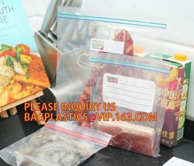 China Duidelijke de douaneldpe plastic k van de voedselrang polyzak met kleurenvakverpakking, LDPE griplock ritssluiting baggies met douane p Te koop