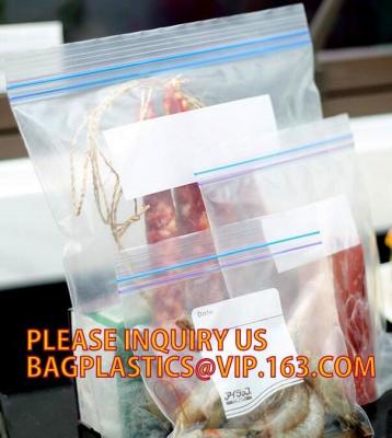 China Duidelijke de douaneldpe plastic k van de voedselrang polyzak met kleurenvakverpakking, LDPE griplock ritssluiting baggies met douane p Te koop