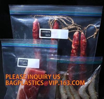 China Duidelijke de douaneldpe plastic k van de voedselrang polyzak met kleurenvakverpakking, LDPE griplock ritssluiting baggies met douane p Te koop