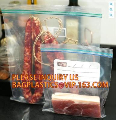 China Duidelijke de douaneldpe plastic k van de voedselrang polyzak met kleurenvakverpakking, LDPE griplock ritssluiting baggies met douane p Te koop