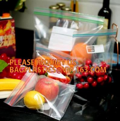 China Duidelijke de douaneldpe plastic k van de voedselrang polyzak met kleurenvakverpakking, LDPE griplock ritssluiting baggies met douane p Te koop