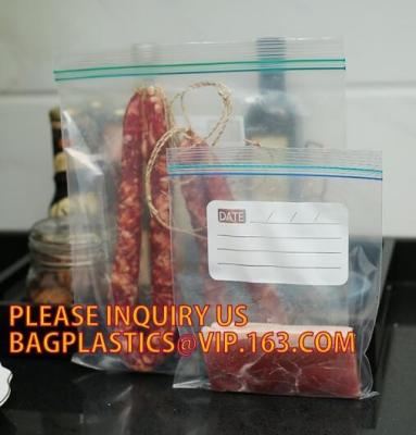 China Bolsos polivinílicos de k de la cremallera del jumbo del almacenamiento plástico que se puede volver a sellar grande del tamaño con el bloque blanco a etiquetar, k de seguimiento doble en venta