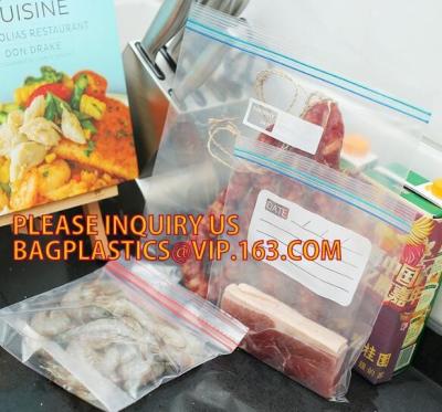 China Bolsos polivinílicos de k de la cremallera del jumbo del almacenamiento plástico que se puede volver a sellar grande del tamaño con el bloque blanco a etiquetar, k de seguimiento doble en venta