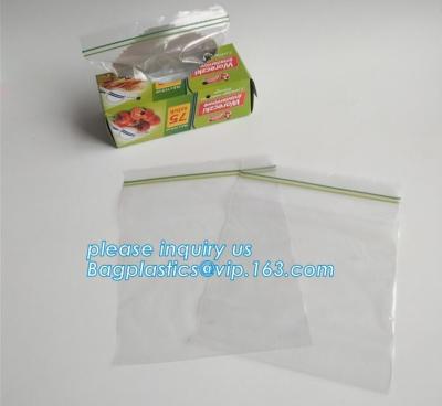 中国 パッキングの明確なziploc袋LDPEの透明な習慣はジッパー袋のプラスチック ジップ ロック式袋、透明な習慣によってを印刷されたジッパー印刷しました 販売のため
