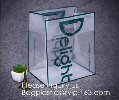 Cina Progetti il logo per il cliente di marca commerciale che stampa il chiaro acquisto di plastica trasparente del PVC portano la borsa con il bagease della maniglia, bagplastics in vendita