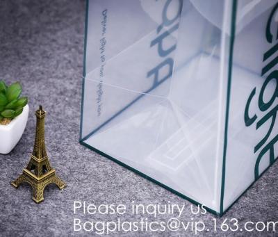 Cina Progetti il logo per il cliente di marca commerciale che stampa il chiaro acquisto di plastica trasparente del PVC portano la borsa con il bagease della maniglia, bagplastics in vendita