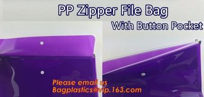 China bolso impreso lindo de encargo de la carpeta de archivos del documento plástico a4 de la carpeta del bolsillo del sobre de los pp que lleva en venta