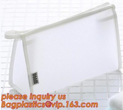 中国 昇進の良質の注文のロゴのジッパー、A4多彩な印刷されたDocumが付いているプラスチック網文書袋ポリ塩化ビニール ファイル ホールダー袋 販売のため