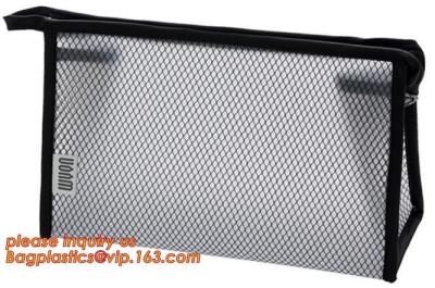 中国 昇進の良質の注文のロゴのジッパー、A4多彩な印刷されたDocumが付いているプラスチック網文書袋ポリ塩化ビニール ファイル ホールダー袋 販売のため