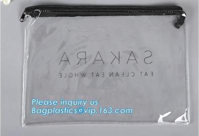 Chine Documentez la poche de dossier d'enveloppe du sac A4 PP/PVC de dossier de sac, sac en plastique clair qui respecte l'environnement de tirette de document pour B4 A4 B5 à vendre