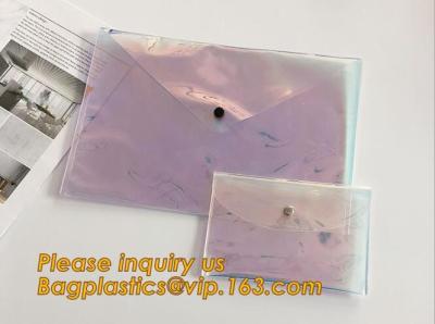 中国 ネオン ボタン袋、ボタンの封筒、A4はポリ塩化ビニールPP文書袋、ホールダーのための最もよい質の学校の使用ポリ塩化ビニール文書袋を防水します 販売のため