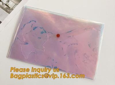 中国 ネオン ボタン袋、ボタンの封筒、A4はポリ塩化ビニールPP文書袋、ホールダーのための最もよい質の学校の使用ポリ塩化ビニール文書袋を防水します 販売のため