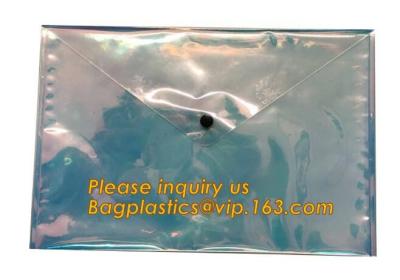 中国 ネオン ボタン袋、ボタンの封筒、A4はポリ塩化ビニールPP文書袋、ホールダーのための最もよい質の学校の使用ポリ塩化ビニール文書袋を防水します 販売のため