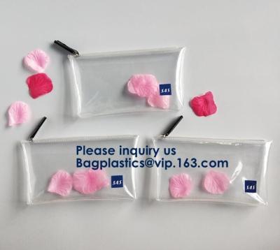 중국 주문 로고를 가진 비독성 무취 명확한 투명한 PVC 슬라이더 지퍼 부대, 서리로 덥은 반투명 Pvc 슬라이더 플라스틱 Seale 판매용