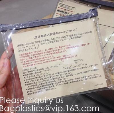 중국 슬라이더 지퍼를 가진 서리로 덥은 Pvc 문서 파일 부대, 파일을 위한 Pvc 지플락 부대 및 문서, Pvc 지플락 부대, BAGEASE, BAGPLAS 판매용