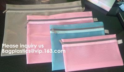 중국 A4 사무실 서류철 Zip 자물쇠 메시 색깔 포장 공간 PVC 문서 부대, 서류철 메시 문서 부대 공간 부대 단추 판매용