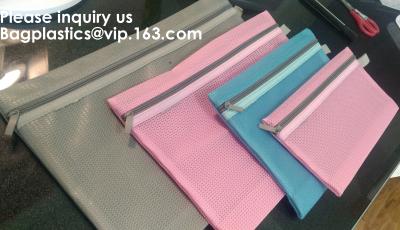 중국 A4 사무실 서류철 Zip 자물쇠 메시 색깔 포장 공간 PVC 문서 부대, 서류철 메시 문서 부대 공간 부대 단추 판매용