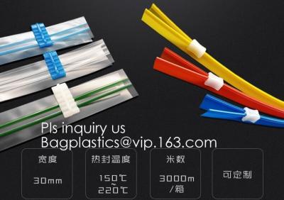 China Cremallera plástica separable con los dientes, cremallera comprimida del bolso del vacío del PE, transpa coloreado multi de la pista doble del extremo abierto del vacío en venta