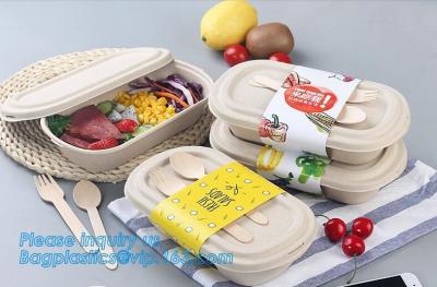 그릇, 사탕수수를 나릅니다 뚜껑, Compostable 사탕수수 사탕수수 찌지 조가비 음식 콘테이너 pac를 가진 간이 식품 콘테이너를 펄프화하십시오